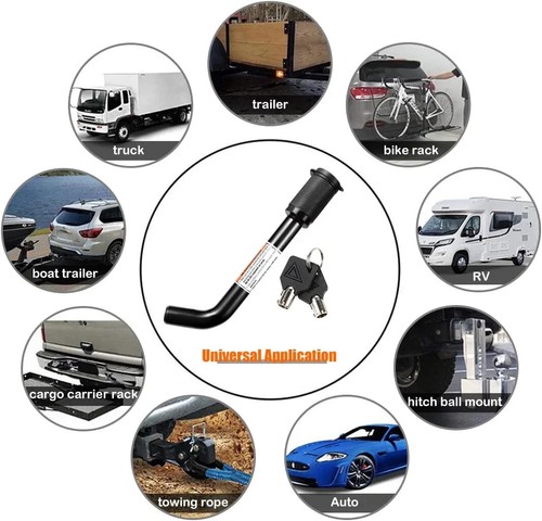 Hitch Lock Pin Bent 5/8" Truck Trailer Hitch Pin Receiver Locking w ...