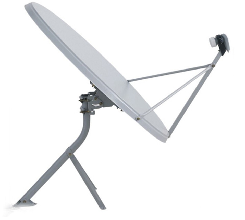 39 Inch 99cm Satellite Dish Kit Tripod Mount & Single LNB - KU BAND FTA ...