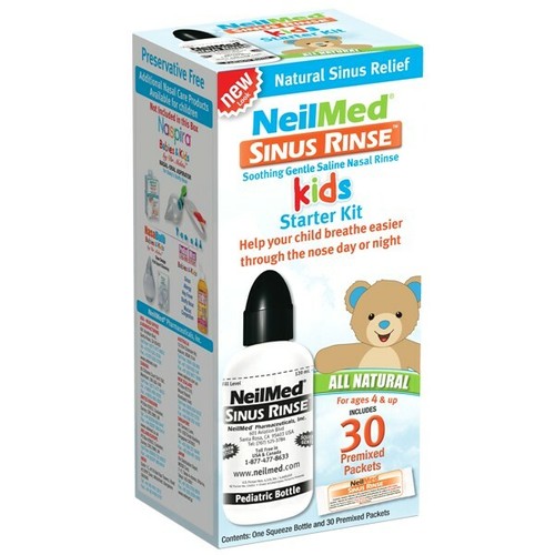 NeilMed Kids Sinus Rinse Starter Kit + 30 Sachets Gentle Saline Nasal ...
