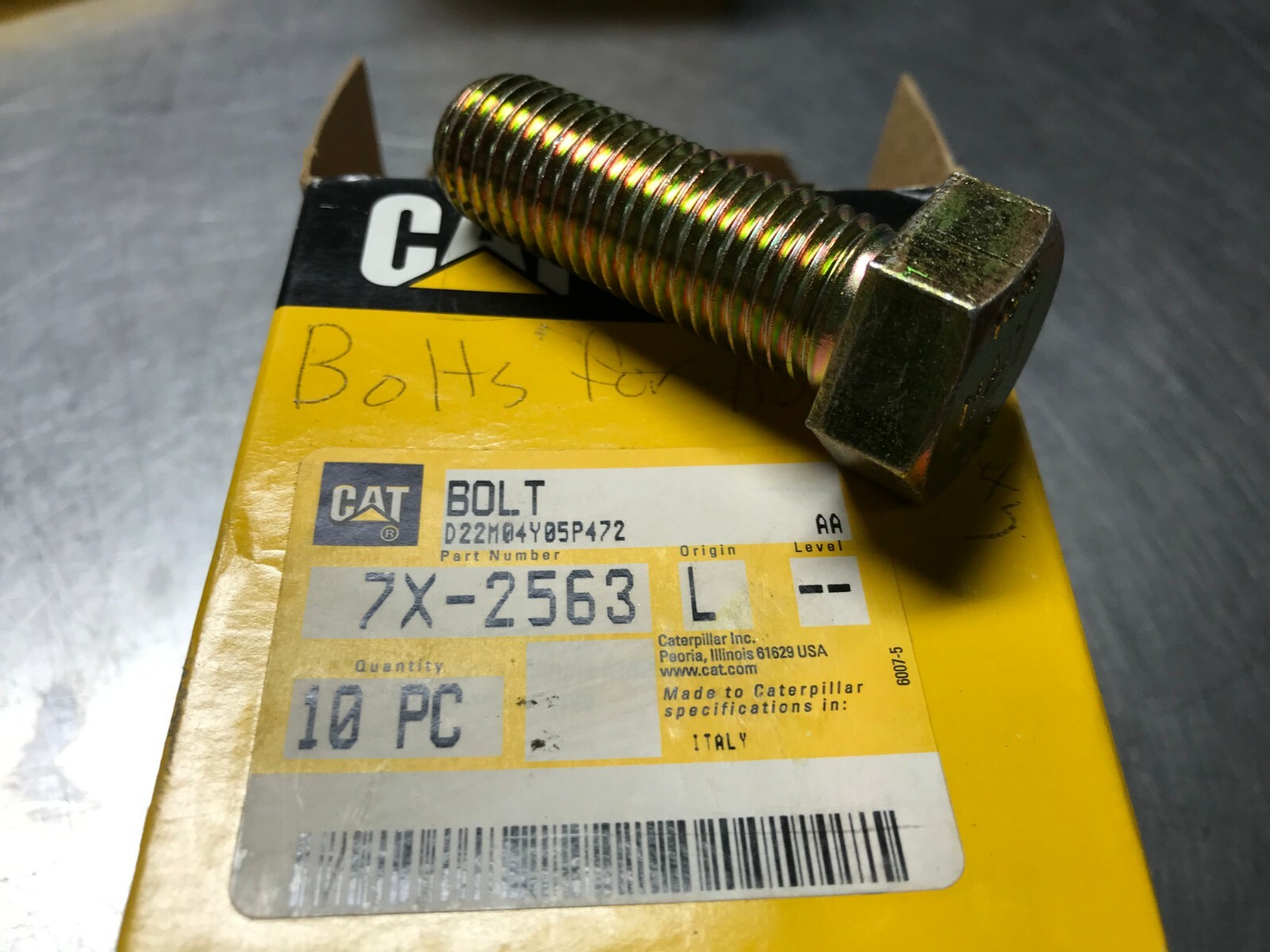 7X2563 GENUINE OEM CAT BOLT Caterpillar 7X-2563 | eBay