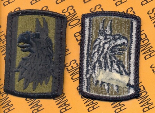 US Army 470th Military Intelligence Brigade OD Green & Black patch m/e ...