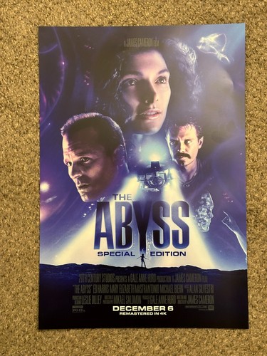 1989 The Abyss Movie Poster 13X19 James Cameron 4K Re-Release | eBay