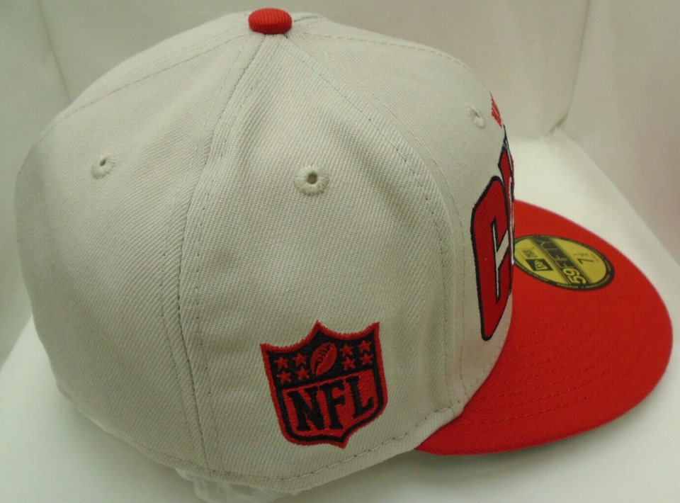 Kansas City Chiefs Men's New Era 59FIFTY 7 1/2 Fitted Cap Hat Tan Red ...