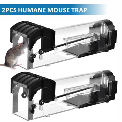 2 Pack Humane Rat & Mouse Traps No-Kill Mice Trap, Fits Rats & Mice ...