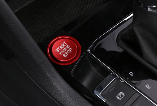 For Volkswagen Tiguan 2017-2021 Red Aluminum One-Button Start Switch ...