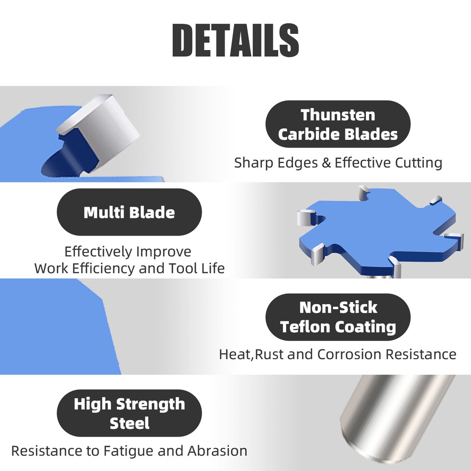 CNC Spoilboard Surfacing Router Bit 1/2" Shank Slab Flattening Wood ...