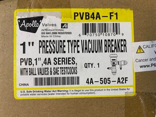 Apollo PVB4A 1 in Bronze Body Pressure Vacuum Breaker - 4A505A2F for ...