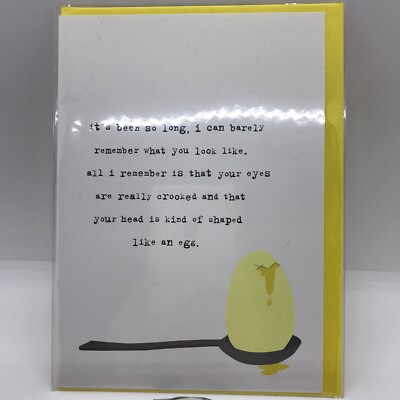 Miss You | Funny Greeting Card with envelope | Uncooked | eBay