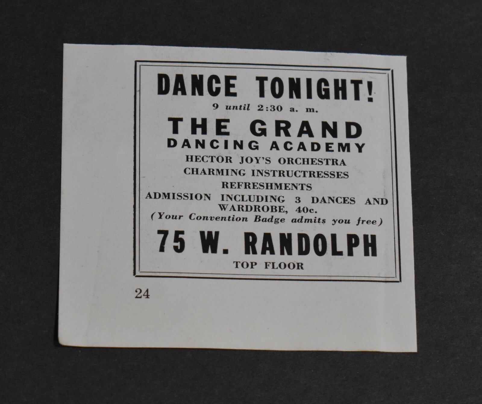 1938 Print Ad Chicago Dance Tonight Grand Dancing Academy 75 W Randolph ...