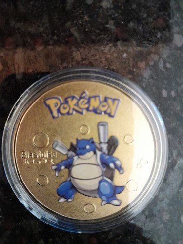 New Blastoise Gold Plated Coin Collectible-Metal ( slight damage on the ...