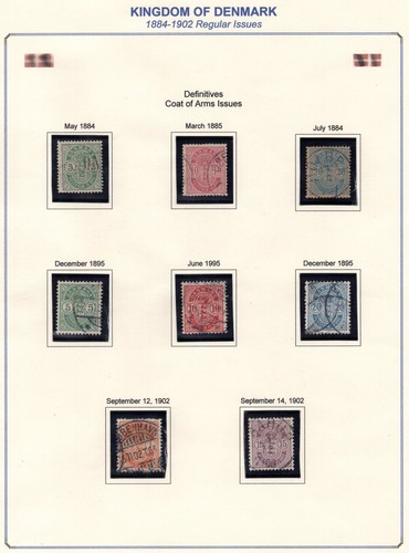 DENMARK 1884-1913 COLLECTION OF 42 USED INCLUDES SCOTT # 82 | eBay