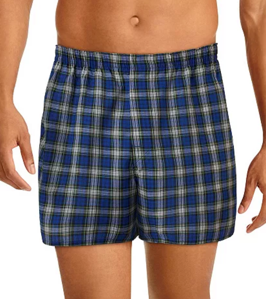 Men Hanes 5-Pack Ultimate Woven Moisture-Wicking Boxer Underwear ...