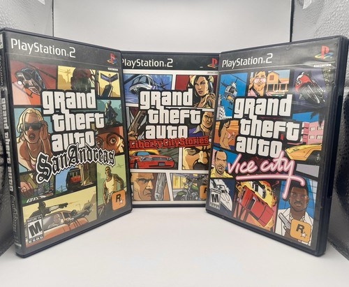 Grand Theft Auto GTA Liberty City San Andreas Vice City PS2 Games LOT ...