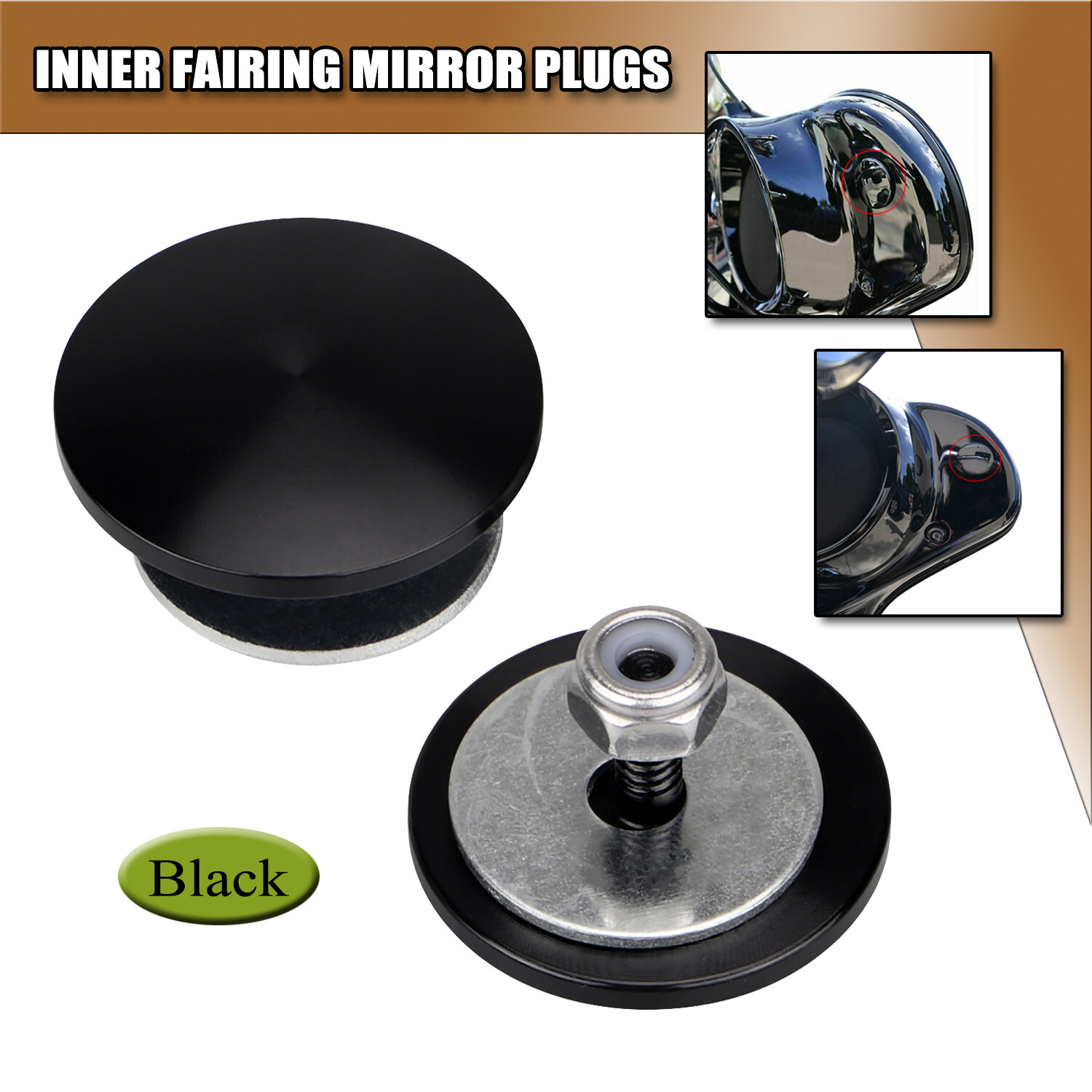 Inner Fairing Mirror Plugs For Harley Street Electra Glide Ultra ...