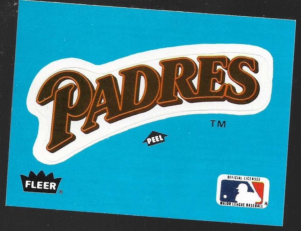 1985 Fleer Stickers San Diego Padres Insert Logo Contest | eBay
