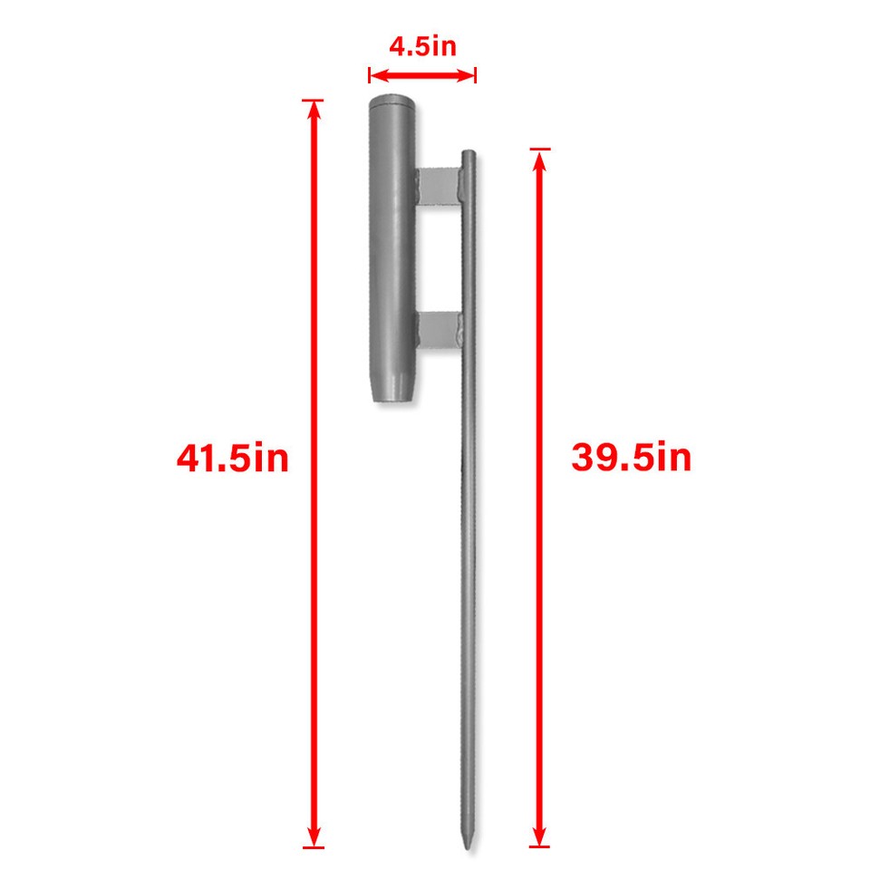 Ground Spike for 20ft Locking Fiberglass Flag Pole Ground Stake for ...