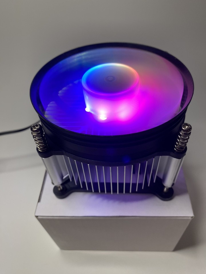 Intel RGB Heatsink Fan Copper Cooler 1155 1156 1150 1151 1200 CPU PC i7 ...