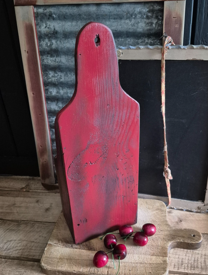 Primitive Wood Candle Box Self Standing or Wall Mount Barn Red Dark ...