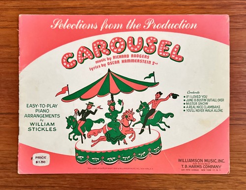 1956 Carousel Richard Rodgers Sheet Music Oscar Hammerstein Selections ...