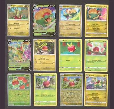 12X Applin Flapple Appletun Cards Collection MEGA BUNDLE V Rare Holo ...