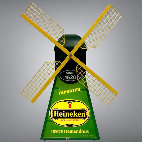 Working Vintage 1970s Heineken Windmill Advertising Light Up Beer Sign ...