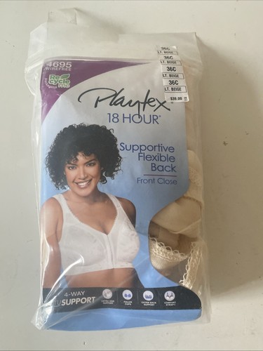 NEW Playtex 18 Hour Active Breathable Comfort Wirefree Bra-4695 Beige ...