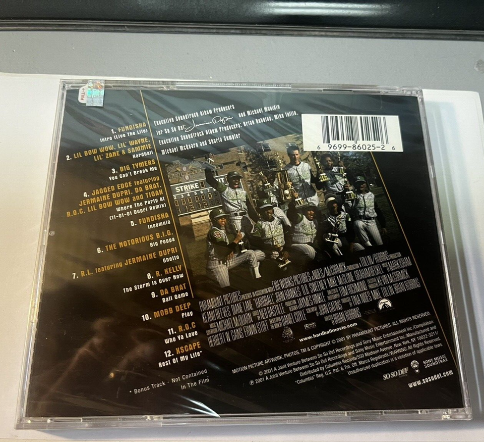 HARDBALL (2001) Sealed CD Soundtrack Sony Notorious B.I.G. Mobb Deep ...