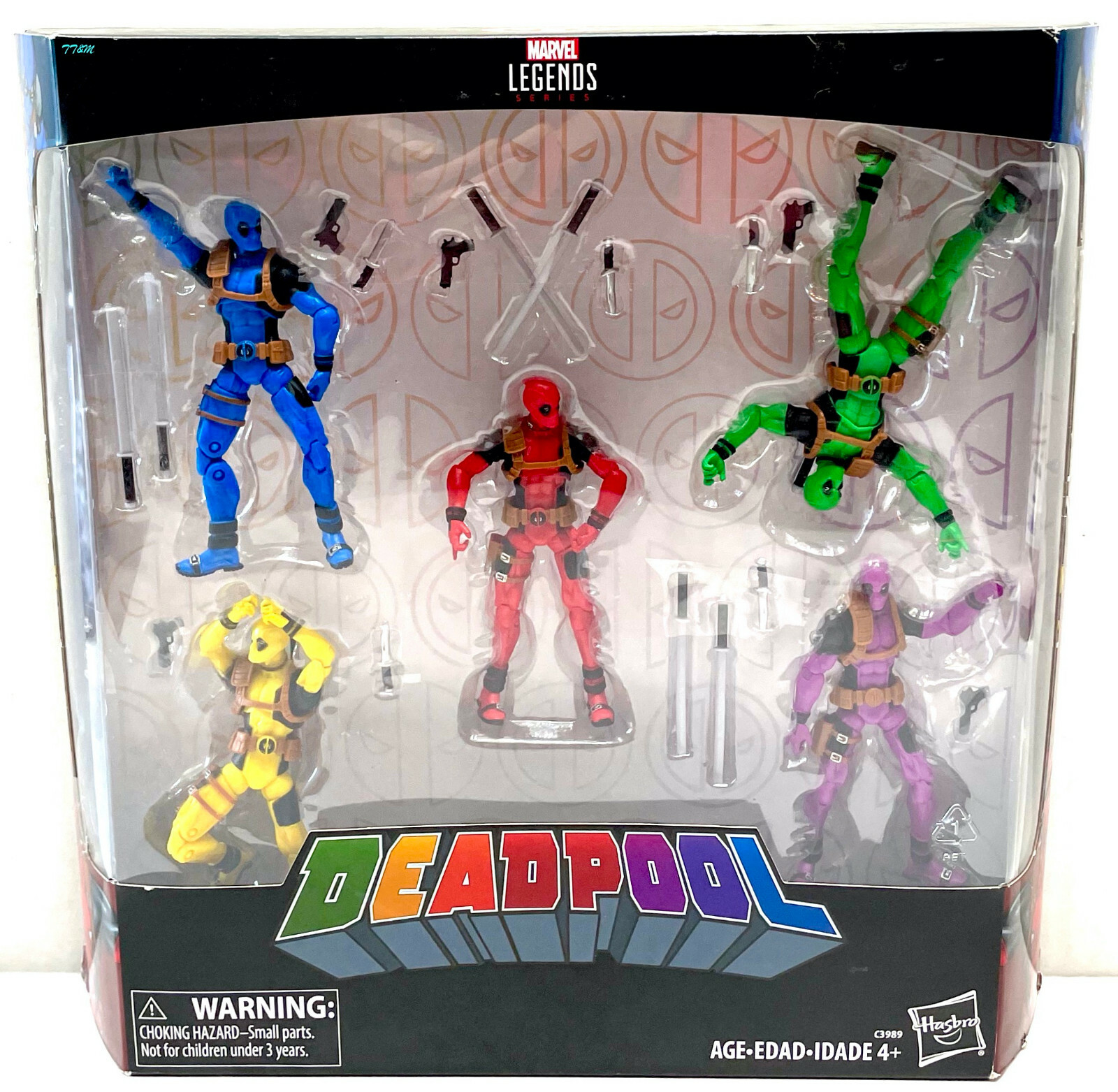 (X) Hasbro Marvel Legends Series Deadpool Rainbow Squad (5-Pack) (C3989 ...