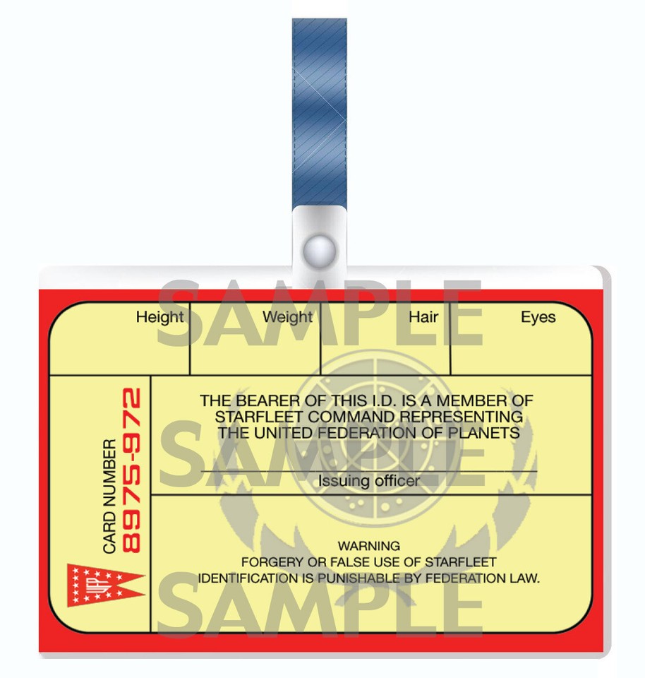 Star Trek - Engineer Scott cosplay I.D. Badge | eBay
