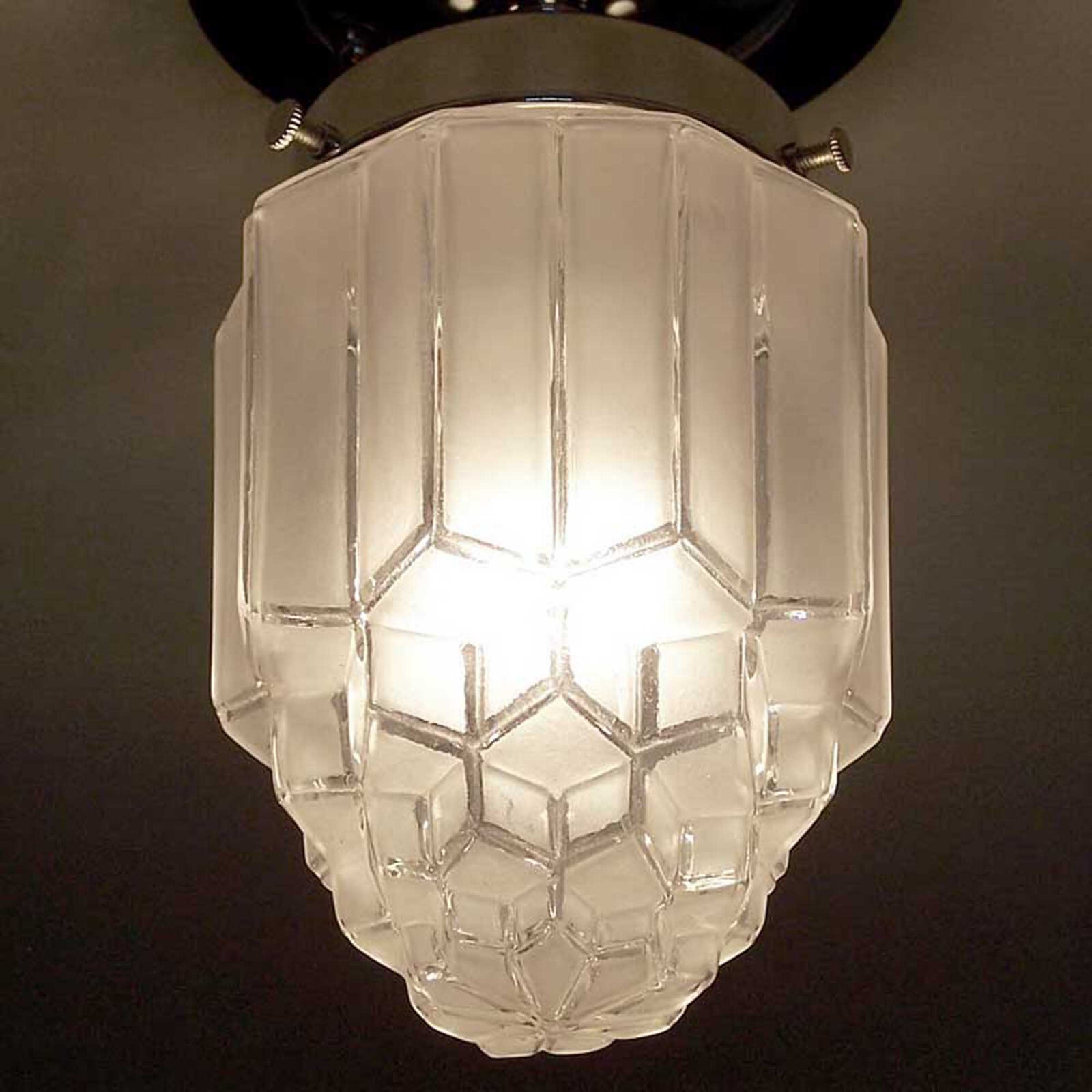 750a Vintage skyscraper Ceiling Light Glass Lamp Fixture bath hall ...