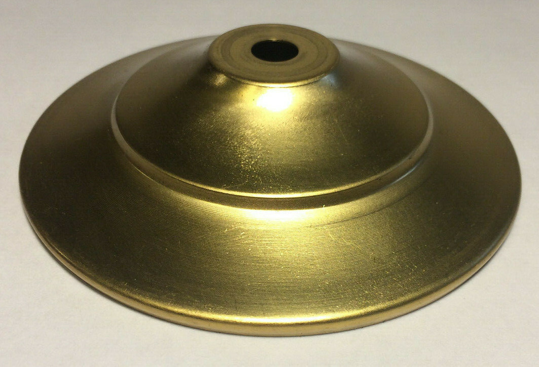 New 4 3/4" Solid Spun Brass Vase Cap, Lamp Cap, Unfinished Brass, 1/8 ...