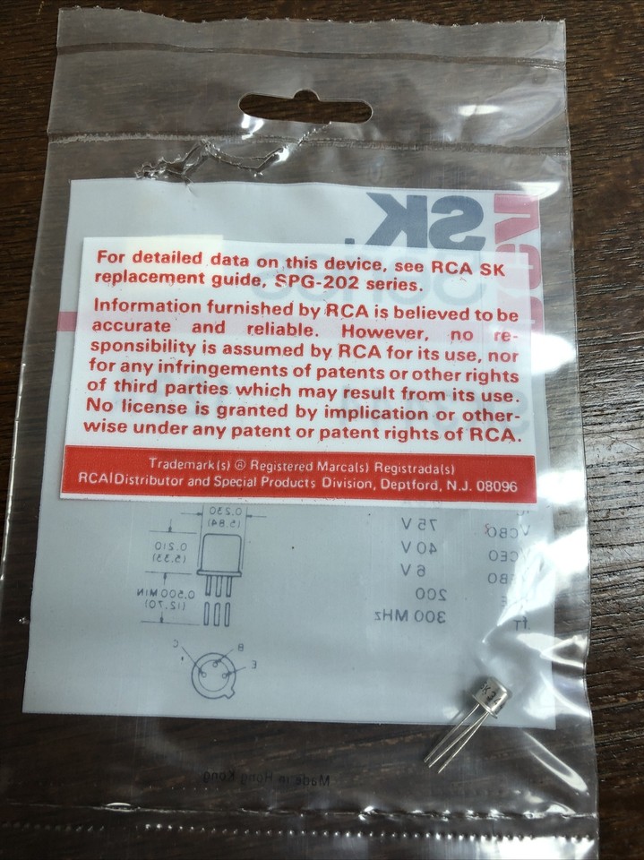 RCA SK Series SK3444 NPN Si AF/RF Transistor | eBay