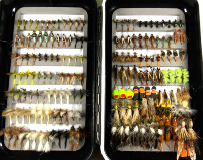 TROUT FLY ASSORTMENT - 168 flies in a new waterproof fly box | eBay