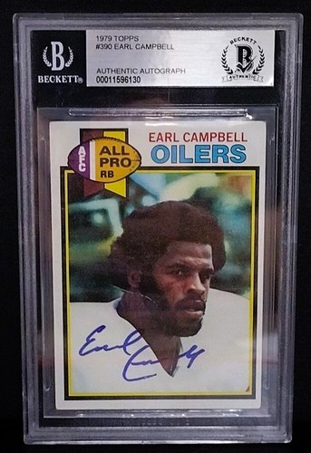 Earl Campbell Autographed 1979 Topps Rookie Card Beckett Auto | eBay