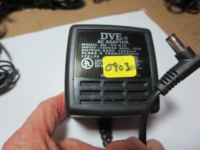 AC adapter power supply Model DVE 9 volt 1000ma # 0903 | eBay