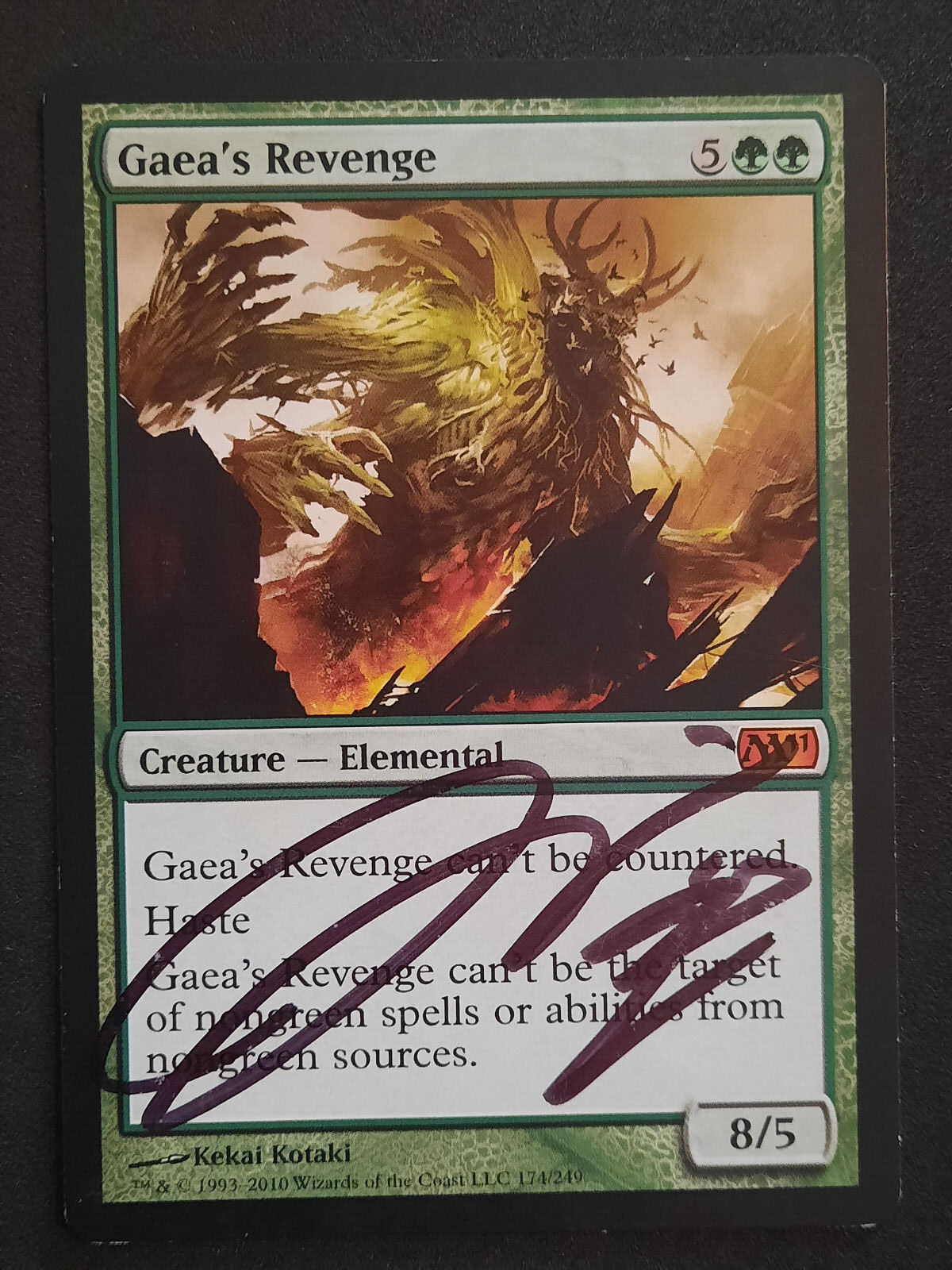 MTG Gaea's Revenge -Artist Signed (Kekai Kotaki) - Magic 2011 Mythic ...