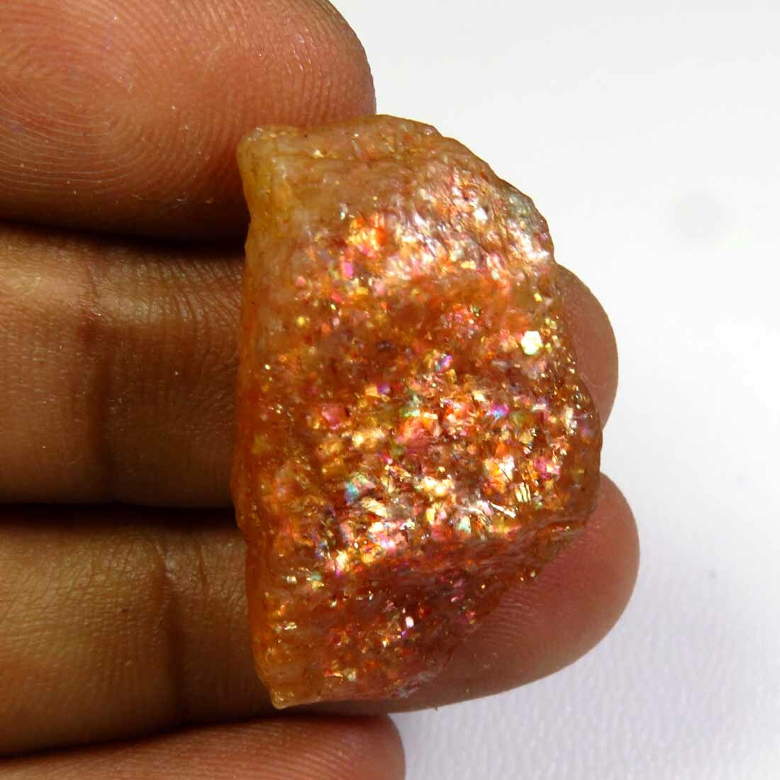 Natural Rainbow Lattice Sparkle Red Sunstone Rough Loose Gems DIY ...