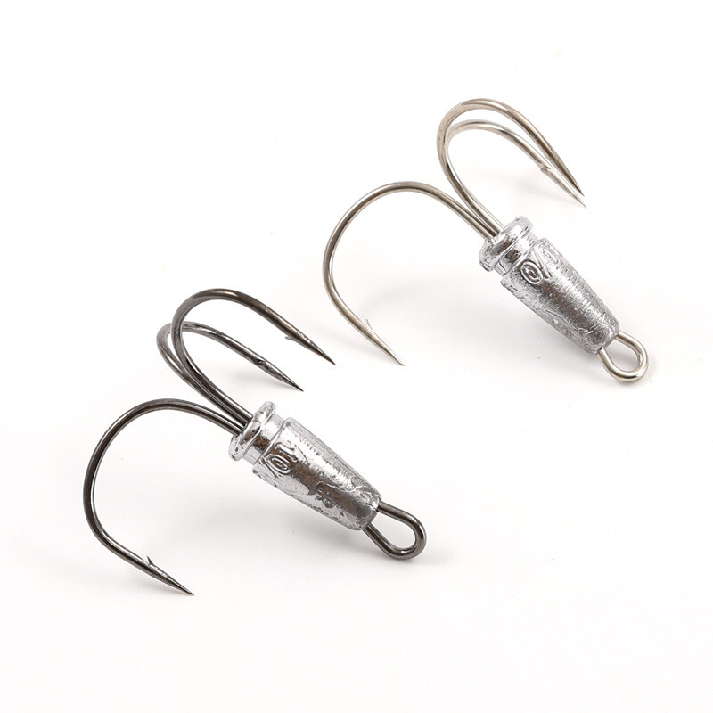 5pcs Snagging Weighted Treble Hooks Large Snagging Hooks Salmon Bunker ...