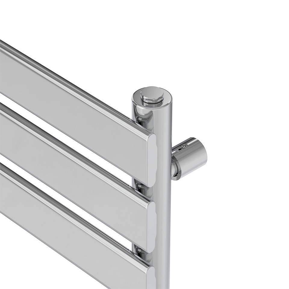Modern Designer Flat Panel Chrome Heated Bathroom Toilet Towel Rail ...