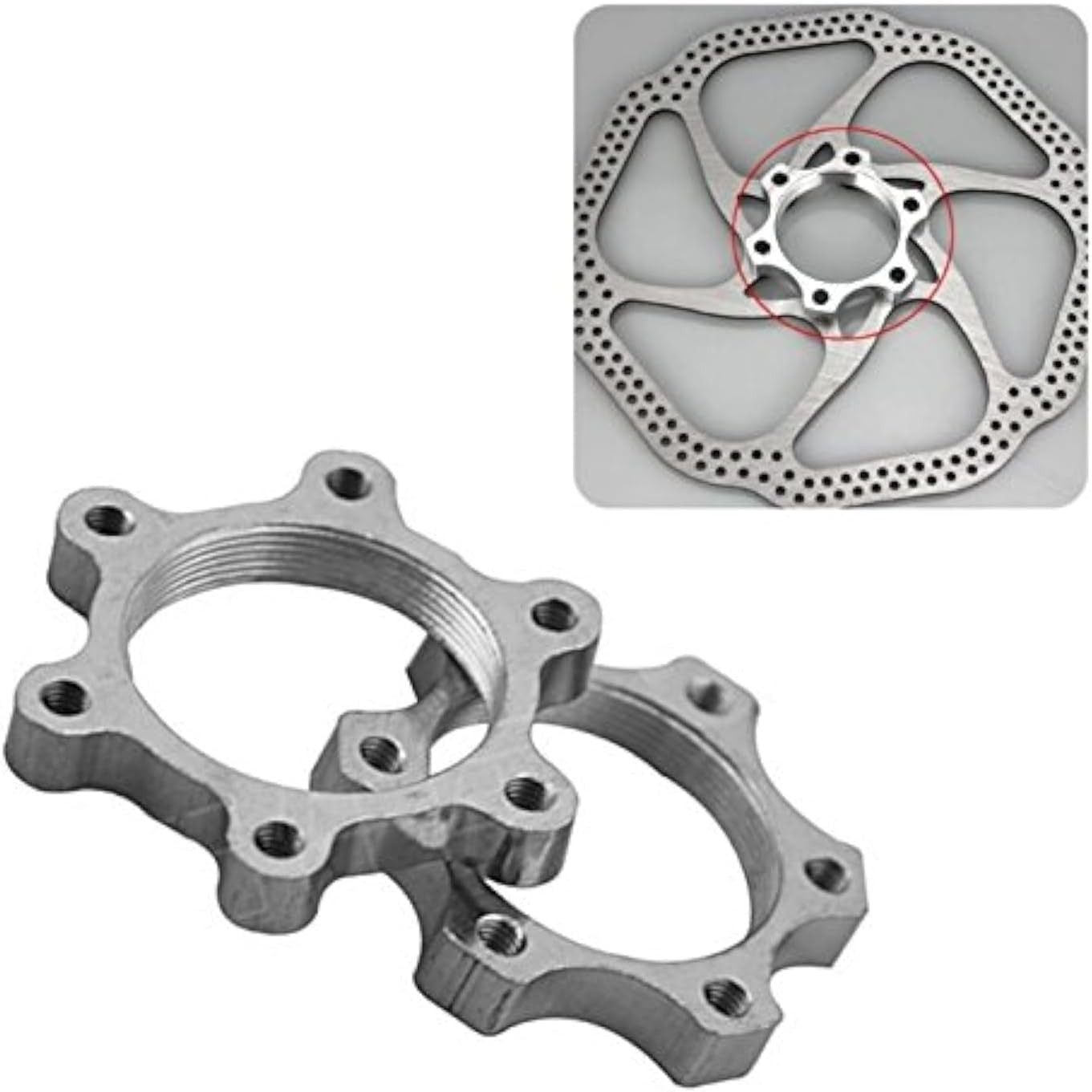 Bicycle Bike Freewheel Threaded Hubs Disk Disc Brake Rotor 6 Bolt ...