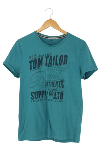 TOM TAILOR T-shirt Homme Bleu Imprimé Coton (EU 48) | eBay