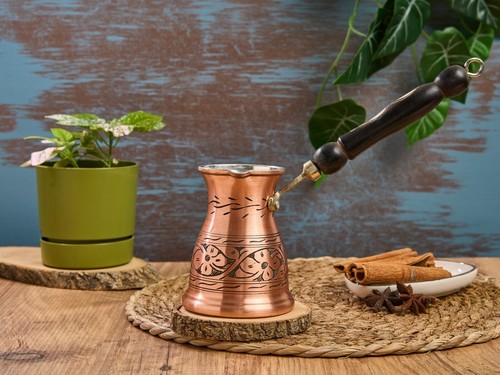 Copper Turkish Greek Coffee Maker Pot, Cezve Briki, Stovetop Copper ...