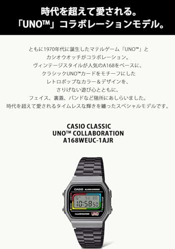 Casio Classic Wristwatch UNO™ Collaboration A168WEUC-1AJR Gunmetal | eBay