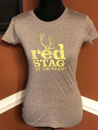 Red Stag by Jim Beam Tee T-Shirt Medium Two Sided | eBay