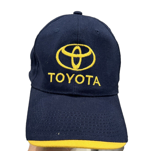 Toyota Hat Cap Navy Blue Yellow Embroidered Toyota Logo and Toyota ...
