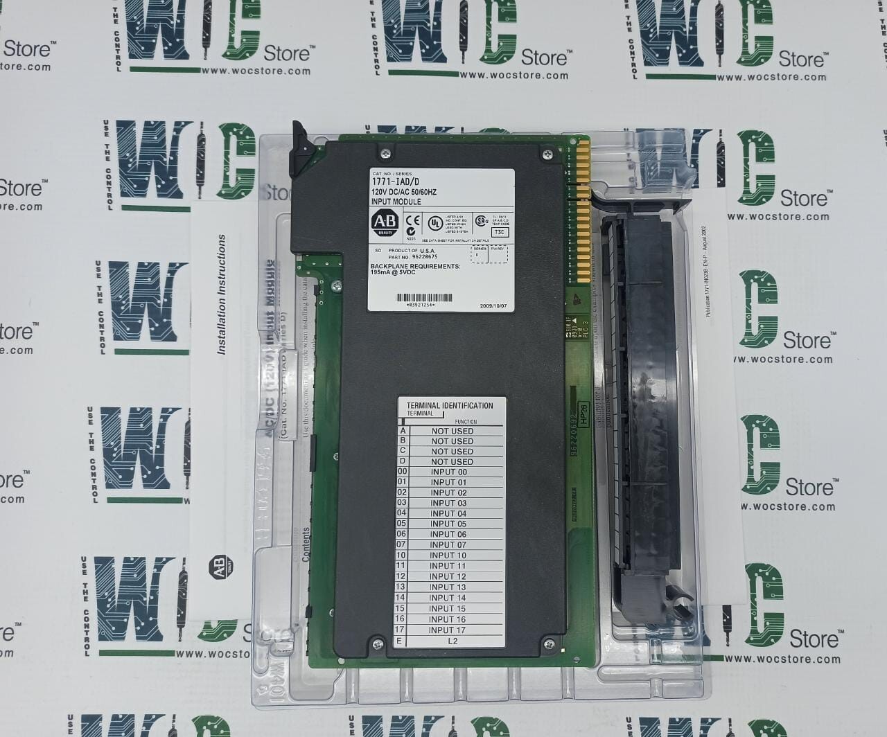 1771-IAD/D + 1771-WH 96220675 ALLEN-BRADLEY INPUT MODULE SL NO 03921254 ...