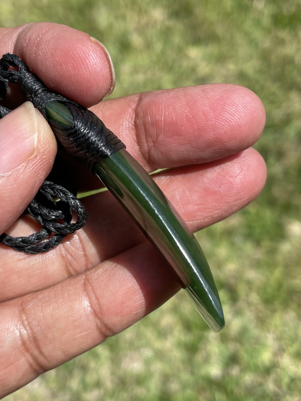 SMALL Nephrite Pounamu Maori ADZE TOKI New Zealand RARE MARSDEN GRASS ...