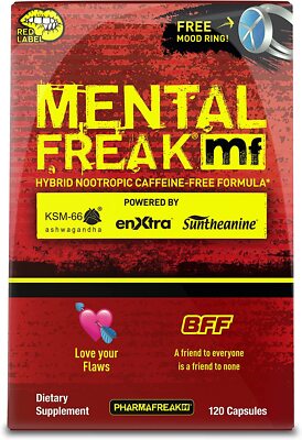 PharmaFreak Mental Freak Hybrid Caffeine Free Nootropic 120ct - SEE ...