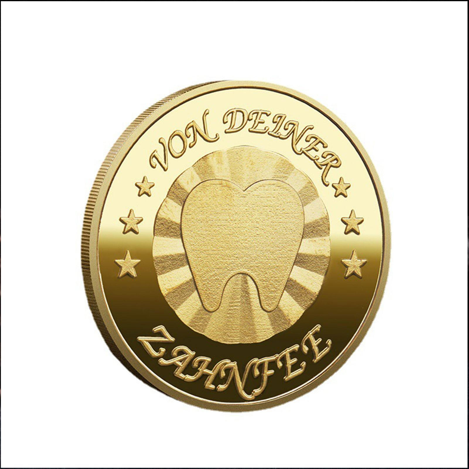 Tooth Fairy Coin Gold Plated Commemorative Coin Kids Tooth Change Gift ...