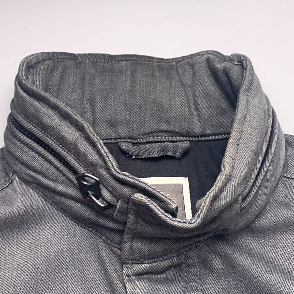 GSTAR Outdoor Jacket Mens Denim Military Style Cotton Blend Gray Medium ...